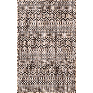 Rugs.com Outdoor Ribbon Collection Rug – 2' 2 x 3' Natural Flatweave Rug Perfect for Entryways, Kitchens, Breakfast Nooks, Accent Pieces