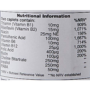 Complete B Vitamin B-Complex 100 Easy to Swallow Coated caplets