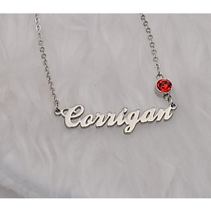 GR859C Custom Made Birthstone Name Necklace for Mom for Her Torin