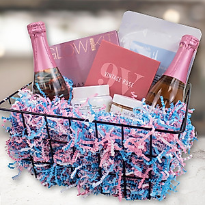 MagicWater Supply Crinkle Cut Paper Shred Filler (4 oz) for Gift Wrapping & Basket Filling - Light Pink