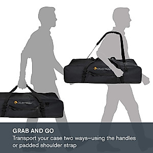 Celestron – 40” Telescope Bag – Storage & Carrying Case for Telescope, Mount, Tripod, and Accessories – Configurable, Padded Internal Walls – Bonus Padded Accessory Bag