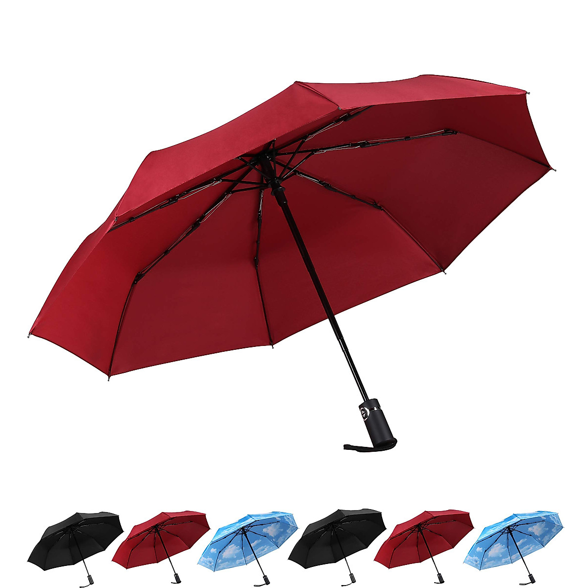 SY COMPACT Travel Umbrella Automatic Windproof Umbrellas Strong Compact Umbrella in Rain for Women Men golf umbrella