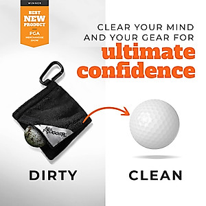 Frogger Amphibian Golf Ball Towel with Dry and Wet Technology | Small Golf Ball Towels For Golf Bags For Men and Women with D Clip | Best Golf Ball Accessories