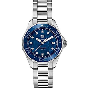Tag Heuer Aquaracer Blue Mother of Pearl Diamond Dial Ladies Watch WAY131L.BA0748