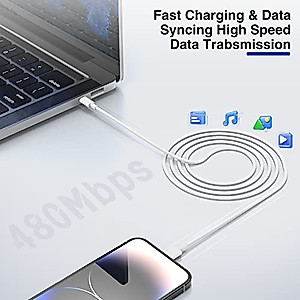 iPhone 14 13 12 Fast Charger, [4Pack] Apple 14 13 Charger Block with (4×6FT) USB C to Lightning Cable Fast Charging, USB Type C Wall Charger for Apple iPhone 14/13/12/11 Pro Max/XS/SE/iPad/AirPods