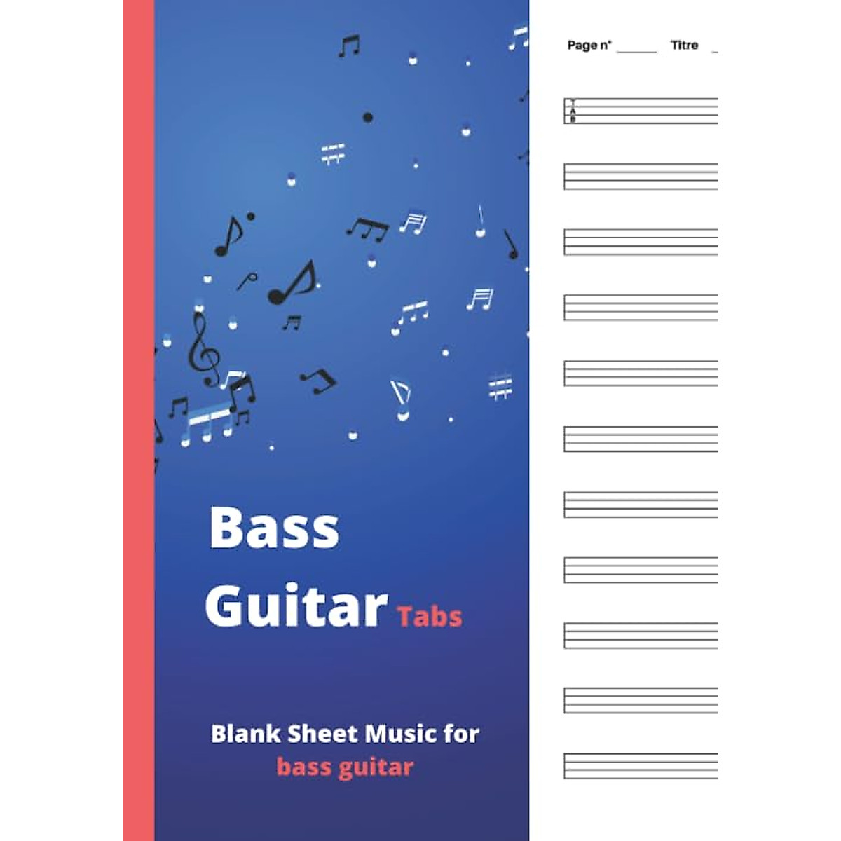 Bass Guitar Tabs: Blank Sheet music pages with Tab lines for 4 string bass