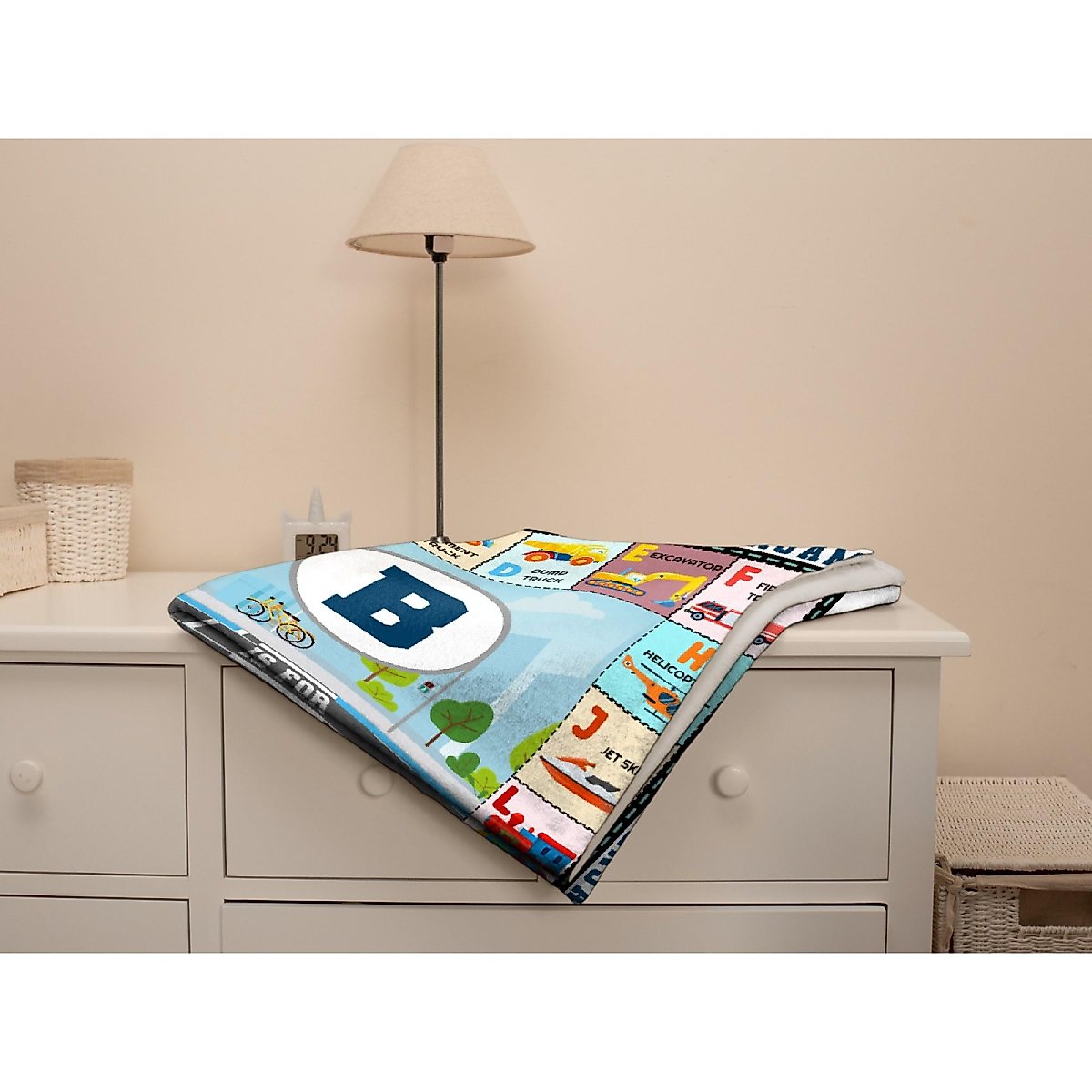 Custom Alphabet Name Vehicle Blanket Personalized Name Blankets for Baby Soft Lightweight Flannel Throw Blanket for Couch Bed Travel Practical Heartfelt Gifts XS 30x40in Pet/Toddler Gift