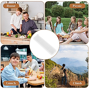 2Pcs Simple Utensil Holder with Lid, Portable Travel Tableware Storage Box Case for 8in Cutlery Flatware, Foldable Plastic Silverware Holder Travel Chopstick Case Spoon Case Fork Holder for Lunch Box