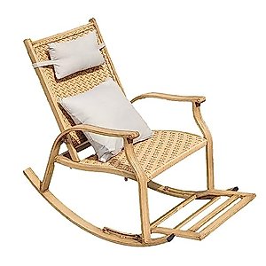 JHKZUDG PE Rattan Rocking Chairs,Patio Rocking Chairs, All-Weather Wicker Rocker Chair with Aluminum Alloy Frame,Garden Rattan Chairs,for Porch Backyard Poolside