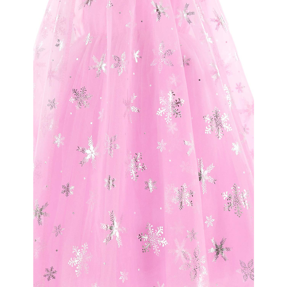 Party Chili Pink Princess Dress Costumes Birthday Dress Up for Little Girls with Crown,Mace,Gloves Accessories