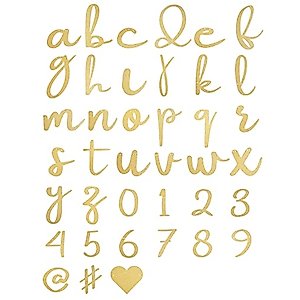 envizins Custom Cursive Script Lowercase Gold, Rose Gold, Silver Glitter Letter Banner, You Could Personalize a Phrase-Word-Number-Name-symbol. Roll String Included