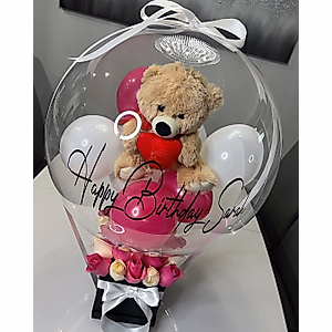 Bobo Balloons Kit Tcwlyfc 50Pcs - Balloon Arch Kit, Clear Balloons Decor For Birthdays, Weddings, Baby Showers, Durable TPU - Party Decorations, Bulk Balloons, Bobo Balloons Set (8/11/18/20/24-Inch)