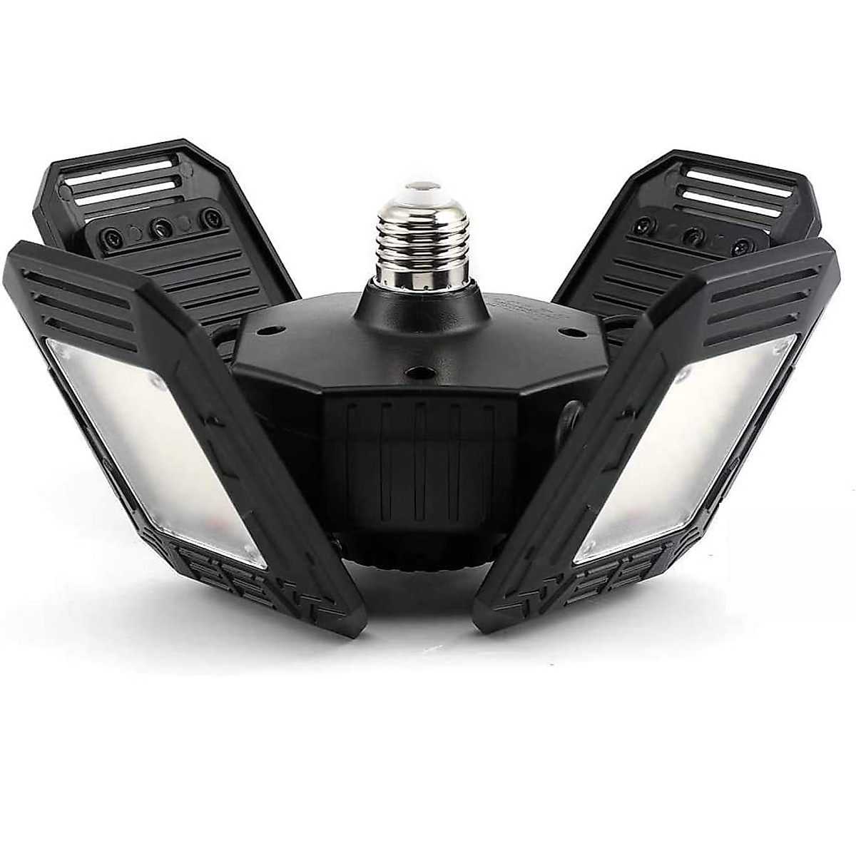 Deformable LED Garage Lights - 12000 Lumen 6500K Daylight 120W, Four Leaf Garage Organization Ceiling Lighting