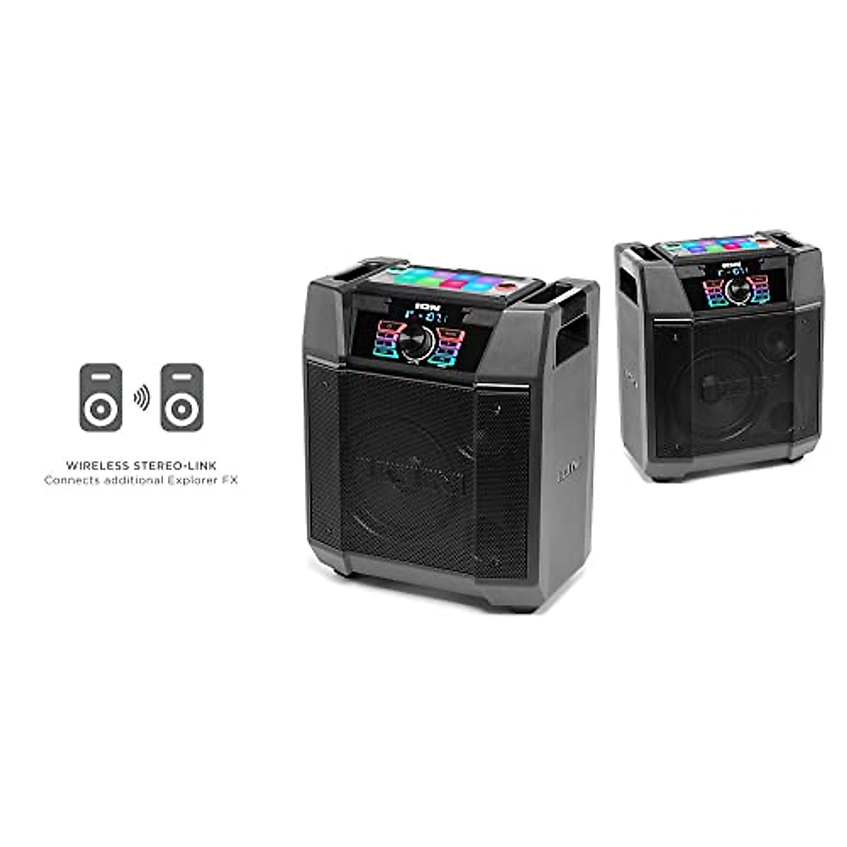 ION Explorer FX High-Power Bluetooth Speaker with Sound Effects IPX4 Water-Resistant (Renewed)