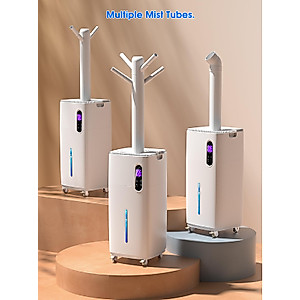 Petsaint 26L/5.7Gal Humidifier for Large Room Up to 3000 ft², 6-core atomization, 2000 mL/h Mist Output, Remote Control and 6 Mist Level, Ultrasonic Cool Mist Humidifiers for Bedroom Whole House
