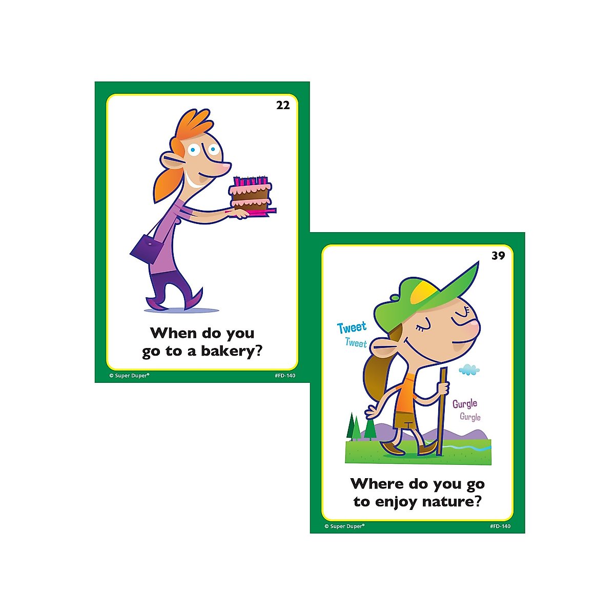 Super Duper Publications | WH Questions in The Community Fun Deck Flash Cards | Who, What, Where, When, Why Basic and Personal Questions | Educational Learning Resource for Children