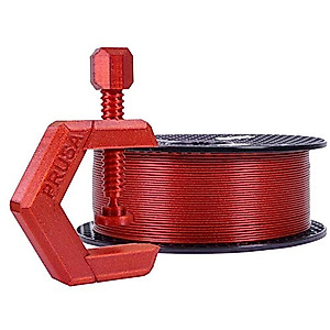 Prusament Carmine Red Transparent, PETG Filament 1.75mm 1kg Spool (2.2 lbs), Diameter Tolerance +/- 0.02mm