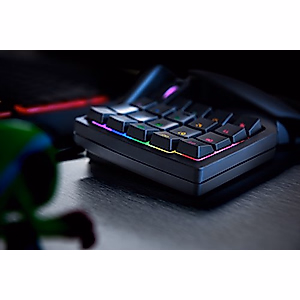 Razer Tartarus V2 Chroma - Ergonomic Mecha-Membrane Gaming Keypad - 32 Fully Programmable Keys - 8-Way Thumbpad & Scroll Wheel w/Detachable Palm Rest (Renewed)