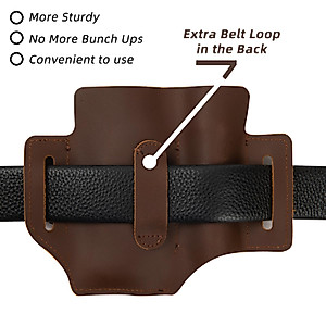 Intotal Multitool Sheath for Belt, EDC Leather Sheath,Brown Leather Belt Pouch for Work and Daily Use,Multi-Kit Gifts for Men, Belt Organizer for Pen Holder/Key Fob/Flashlight Sheath
