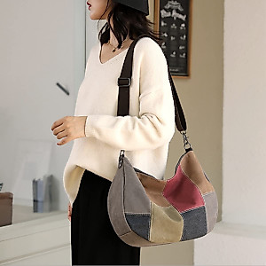Chikencall Purse and Handbags for Women Canvas Hobo Bag Large Shoulder Bag Shopper Daily Crossbody Bag Travel Satchels