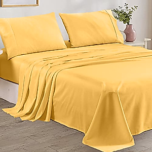 Royal Trazers 600 Thread Count RV Sheet Sets 36X75 Cot Bed Size Golden Solid Egyptian Cotton Soft and Smooth Bed Sheets for Campers, RV Bunk and Truck Sleeper with 6 inch deep Pocket
