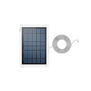 Ring Solar Panel (1st Generation), 2.4W, Barrel Plug Connector - for Spotlight Cam Battery and Stick Up Cam Battery - White