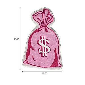 100 Dollar Bill Rug, Art Money Creative Carpet Cozy Soft Bedroom Funky Door Mat Carpets Bedside Rugs Living Room Decoration Rug Bathroom Door Mat Dry Absorbent Mats (D,19.6 * 31.5 inch)