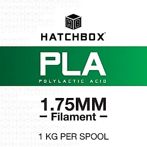 HATCHBOX PLA 3D Printer Filament, Dimensional Accuracy +/- 0.03 mm, 1 kg Spool, 1.75 mm, Transparent Red