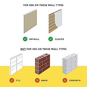 OOK 591821 Monkey Hook, Picture Hanger, Mirror Hanging for Drywall, Hangs up to 35 Pounds, Steel (10 Piece) , White