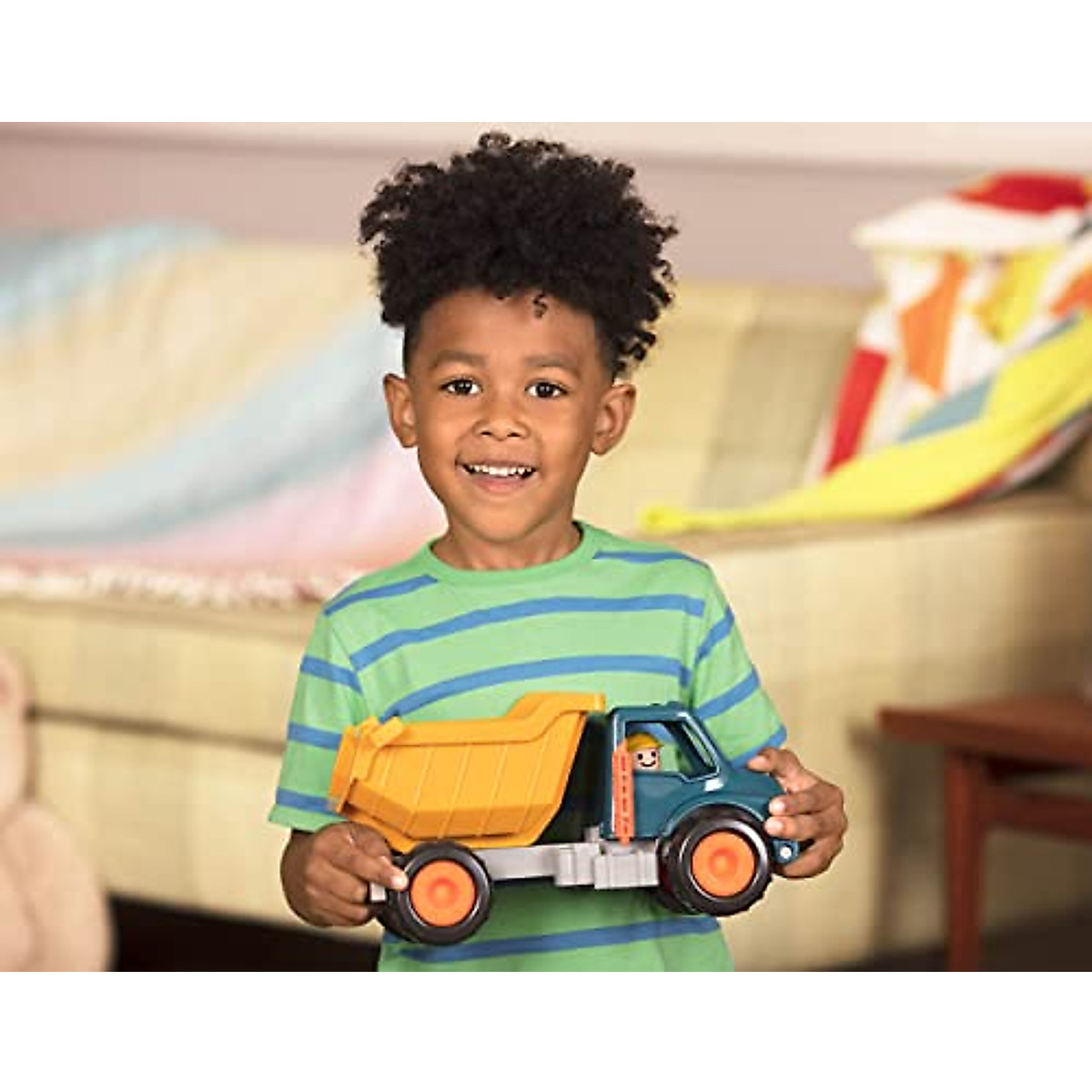 Battat – Yellow Dump Truck – Classic Toddler Trucks – Kids Construction Toys – Soft Rubber Wheels – 18 Months + – Dump Truck