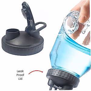 Ckuakiwu Mason Jar Lids, 4pcs 2.76inch Leak-Proof Flip Mason Jar Lid, Regular Mouth Mason Jar Pour Spout Lids, Easy Pouring Spout Lids for Kitchen (Black+Gray)