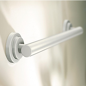 Moen YG0718BN Bathroom Safety 18-Inch Stainless Steel Modern Bathroom Grab Bar, Brushed Nickel