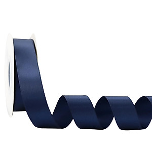 DINDOSA Navy Ribbon 1 Inch Double Face Satin Ribbon Blue Ribbon for Gift Wrapping Bridal Bouquet Ribbon for Crafts, Wedding Decor, Baby Shower, Party Decoration, Christmas - 25Yards