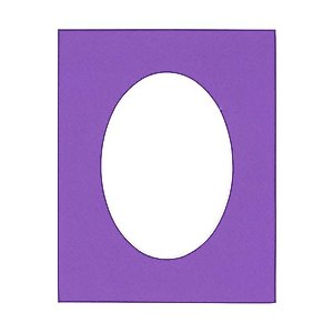 CountryArtHouse Purple Acid Free 9x13 Oval Picture Frame Mat with White Core Bevel Cut for 7x11 Pictures - Fits 9x13 Frame - Pack of 1 Matboard