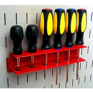 Wall Control KT-400-WRK R Slotted Tool Board Workstation Accessory Kit for Wall Control Pegboard Only, Red