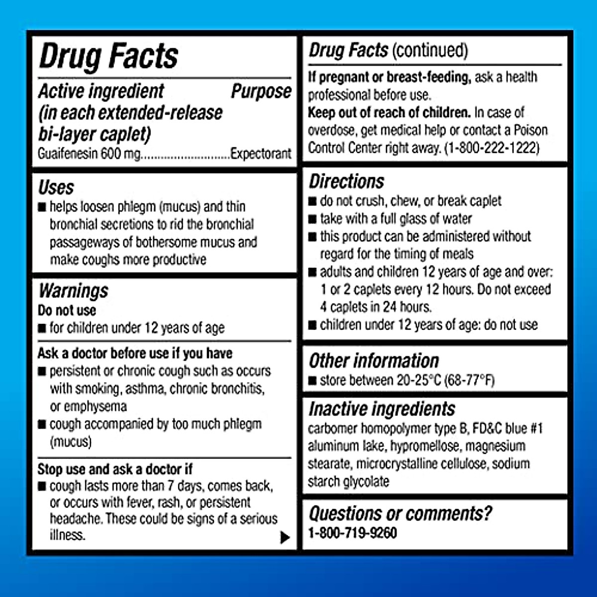 Amazon Basic Care Guaifenesin Cough and Mucus Relief Extended-Release Tablets, 600 mg, 12 Hour Expectorant, 20 Count