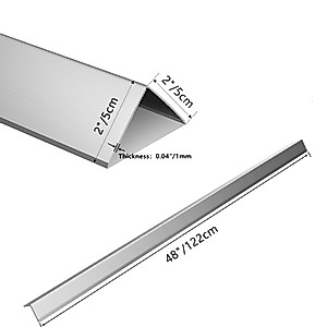 Aluminium Alloy Metal Corner Guards 12Pcs Wall Corner Protector 2" x 2" x 48" Wall Corner Protection Decoration Pack of 12 Corner Guards 20 Ga/1 mm Thickness