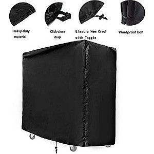 Rolling Cooler Cart Cover 420D Waterproof Patio Cooler Cart Cover Patio Cooler Cover with UV Coating Patio Ice Chest Protector for Outdoor Rolling Beverage Cart 37.4 x 19.68 x 36.22Inch Black