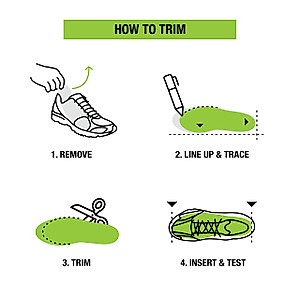 Superfeet All-Purpose Support High Arch Insoles (Green) - Trim-To-Fit Orthotic Shoe Inserts - Professional Grade - Men 7.5-9 / Women 8.5-10