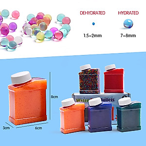 YIQUDUO Gel Balls Blaster Ammo 7-8mm(5 Pack,150000 Pcs), Gel Water Blaster Refill Ammo for Splat Gun, Gel Bullets for Splat Ball Blaster, Made of Non-Toxic Eco Friendly Material, for Ages 14+