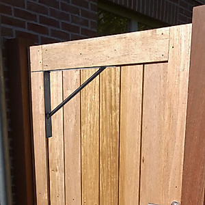 Sag Gate Kit - Set of 2 Gate Corner Bracket 90 Degree Bracket with Gate Hinges Heavy Duty for Wooden Fences - No Sag Gate Corner Brace Bracket for Doors, Driveway, Corral Gates, Wood Windows (8pc)