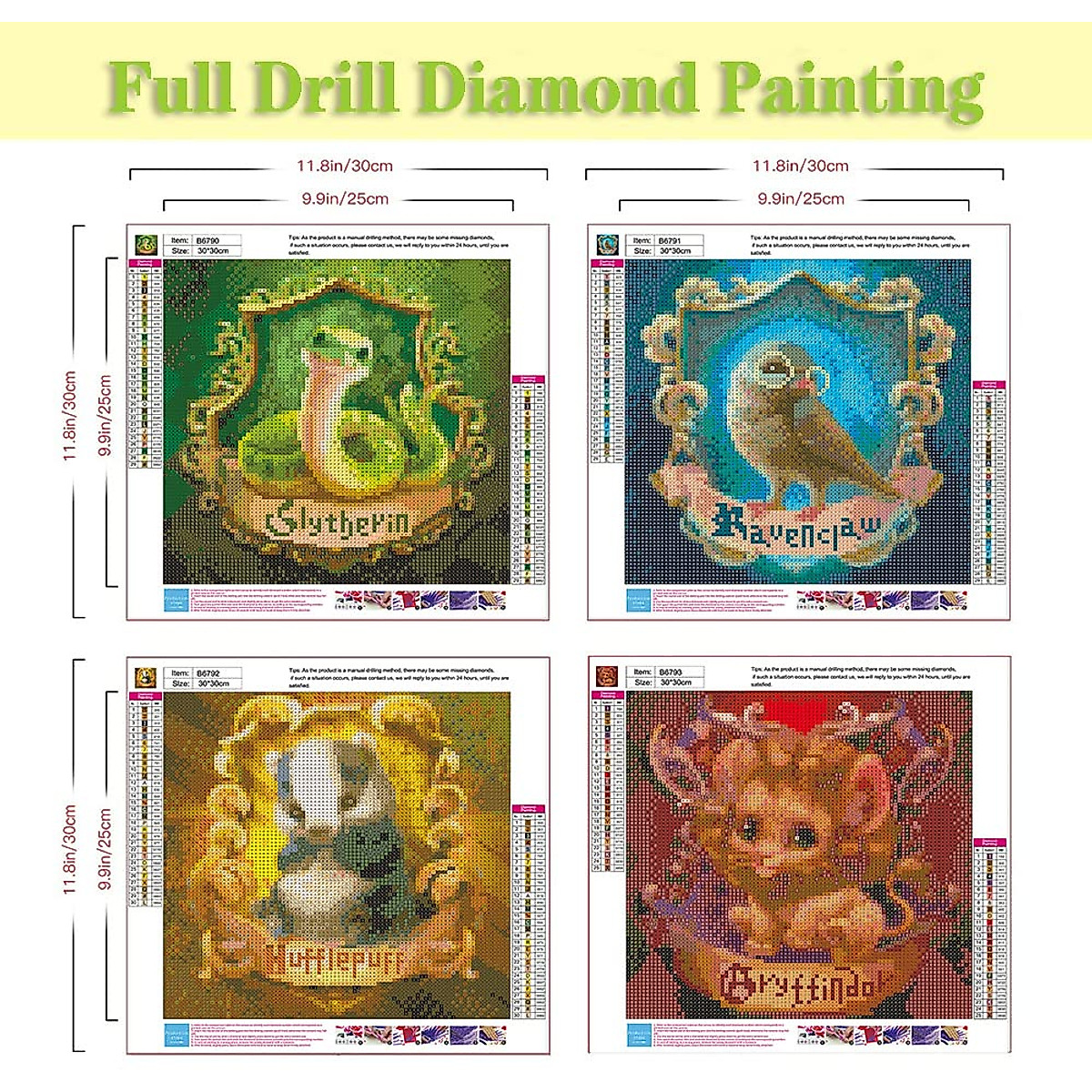 Tiwabb 4 Pack Diamond Painting Kits-5D Diamond Painting for Adults Kids- DIY Diamond Art Kits Full Drill Diamond Dots Paintings with Diamonds Gem Art and Crafts for Adults Wall Decor 11.8x11.8inch