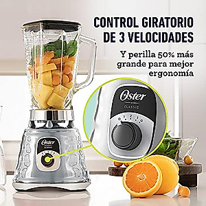 Oster Original 3 Speed Chrome Blender, 6 Times more Durable Motor, 10 Times Stronger, 5 Cup Glass Jar