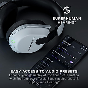 Turtle Beach Stealth 600 Wireless Multiplatform Amplified Gaming Headset for PS5, PS4, PC, & Mobile – Bluetooth, 80-Hr Battery, Noise-Cancelling Flip-to-Mute Mic, 50mm Speakers – White