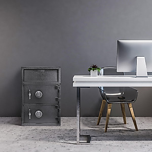 Barska AX13312 Digital Keypad Two Lock Depository Drop Safe 1.6/2 Cubic Ft for Money, Cash & Mail