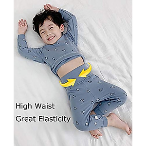 CM C&M WODRO Baby Boys Girls Clothes Set Organic Cotton Soft Long Sleeve T-Shirt Top and Pants Outfit 2Pcs (Brown, 2-3T)