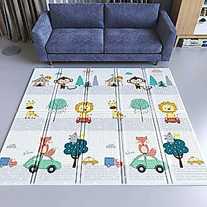 NuoPeng Foldable Baby Play Mat Crawling Mat Kids Folding Mat Large XPE Foam Portable Lightweight Waterproof Double Side Indoor or Outdoor Using Non Toxic for Babies, Infants, Toddlers