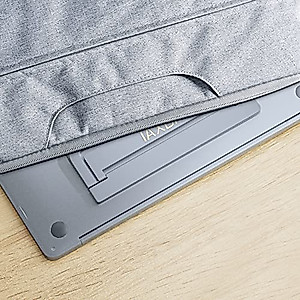 iAXBi Laptop Kick Stand, Adjustable Foldable Aluminum Computer Feet Holder Fixed Bracket Portable Slim Strong for Desk,Compatible with MacBook Air Pro,HP,Lenovo,Dell,Tablets (Silver)