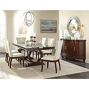 Homelegance Oratorio Two-Pack Upholstered Dining Chairs, Dark Cherry