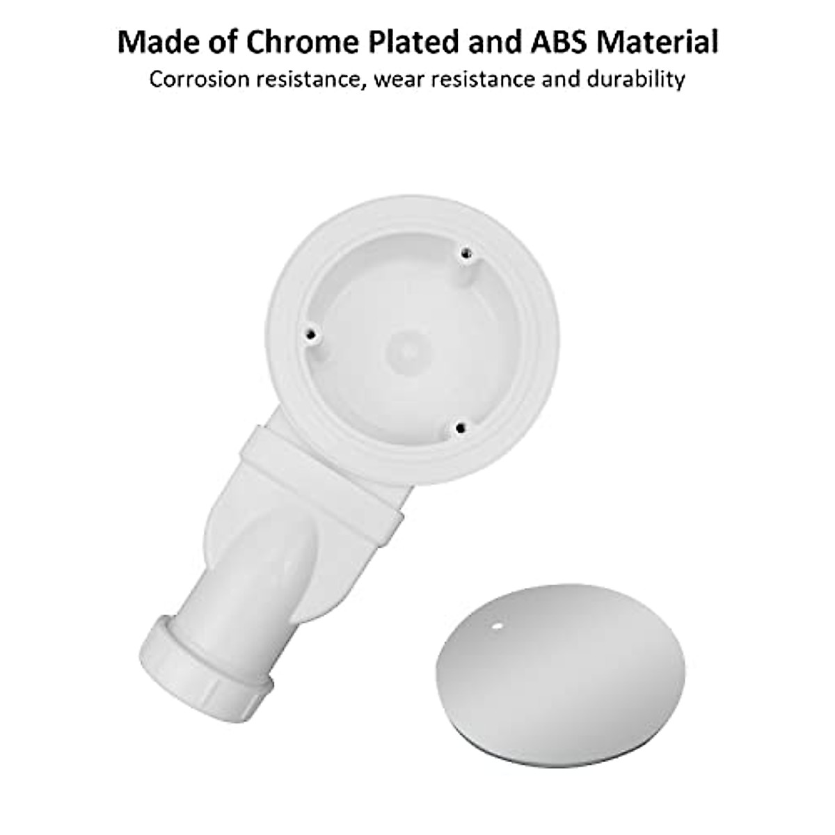 Low Profile Shower Drain Chrome Plated ABS Shower Tray Siphon Slim Drain 90mm 32 L/min Water Flow, Low Profile p Trap Side Drain